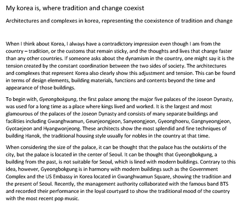 "My Korea is ..." • Koreastudien • Fachbereich Geschichts- und ...