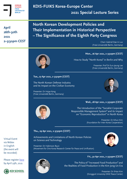 2021 Special Lecture Series – North Korean Development Policies and ...
