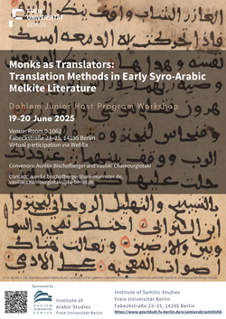 Monks as Translators: Translation Methods in Early Syro-Arabic Melkite ...